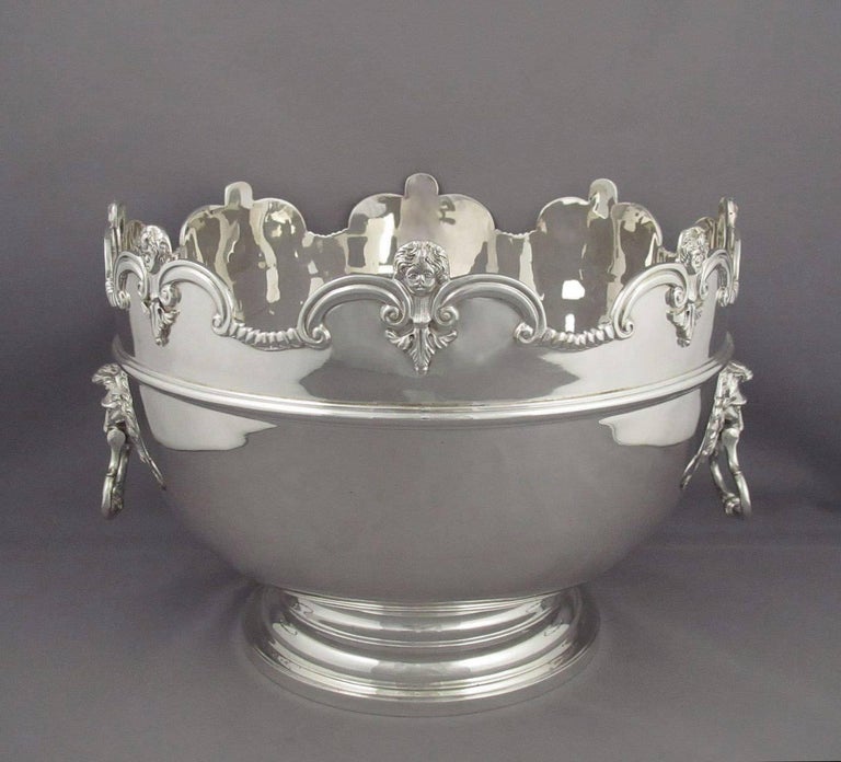 Set of Three Silver Monteith Bowls For Sale at 1stDibs