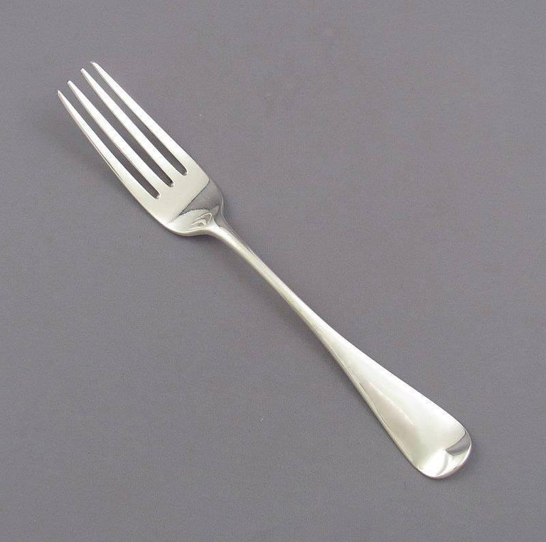 12 George Adams Old English Dinner Forks For Sale at 1stDibs