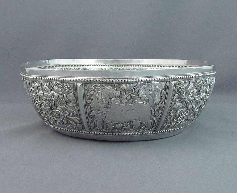 Indian Silver Bowl For Sale at 1stDibs