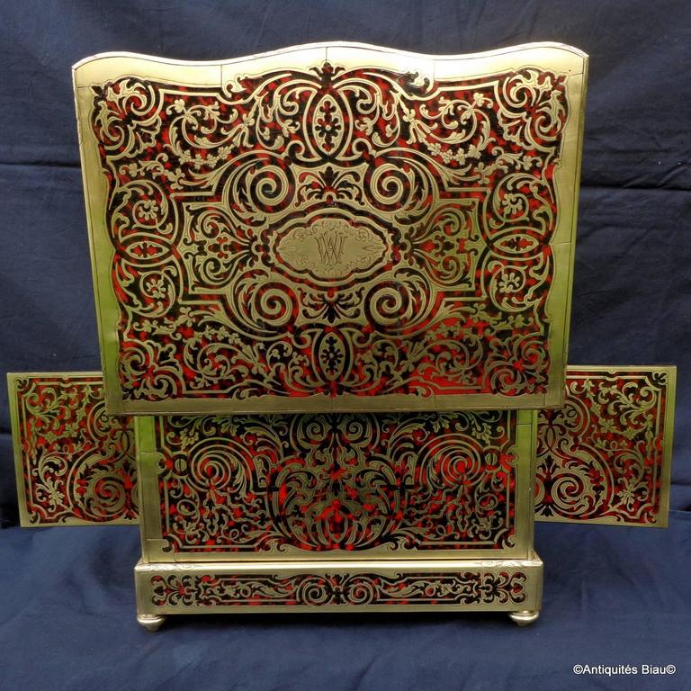 Tantalus Box in Boulle Marquetry Napoleon III Period Crystal Golden ...