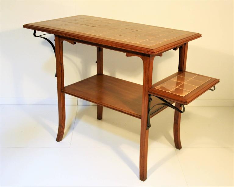 Unique Victor Horta Art Nouveau Side Table, 1900 at 1stDibs
