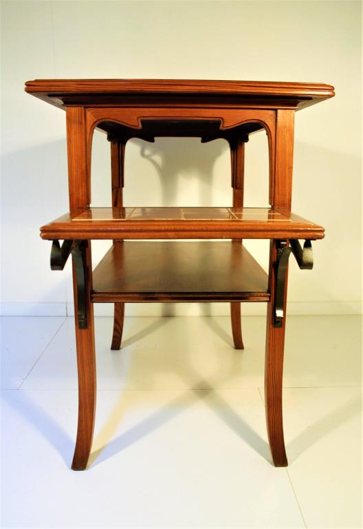 Unique Victor Horta Art Nouveau Side Table, 1900 at 1stDibs
