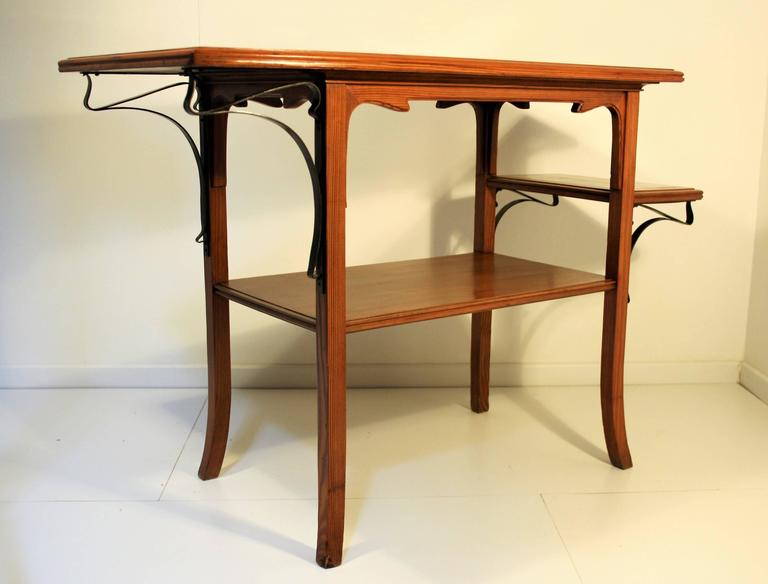 Unique Victor Horta Art Nouveau Side Table, 1900 at 1stDibs