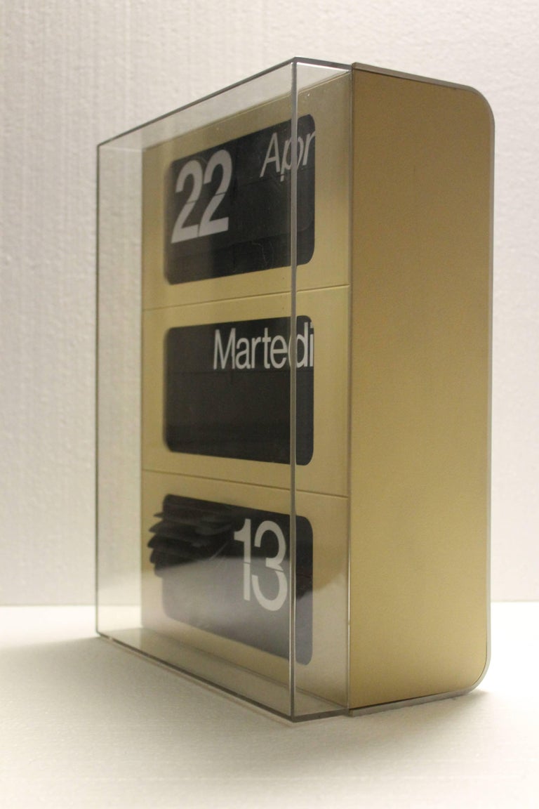 Dator 6041 Clock by Solari Udine For Sale at 1stDibs