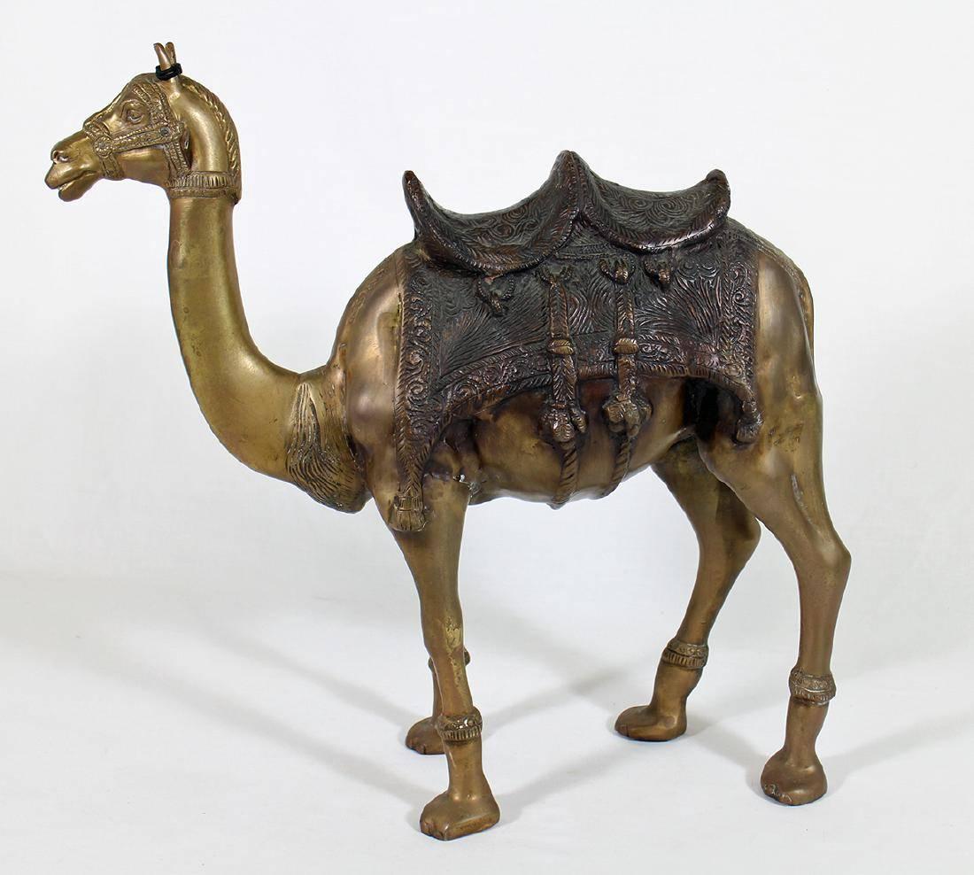 Unusual Large, Finely Cast Brass Camel Sculpture at 1stDibs | large ...