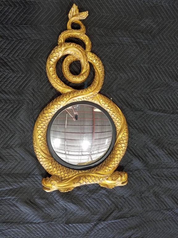 Late 20th Century Carved Neoclassical Dolphin Mirror at 1stDibs