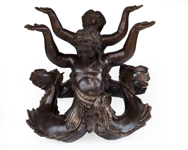 Incredible Bronze Merman or "Putti Di Mare" Coffee Table Base at ...