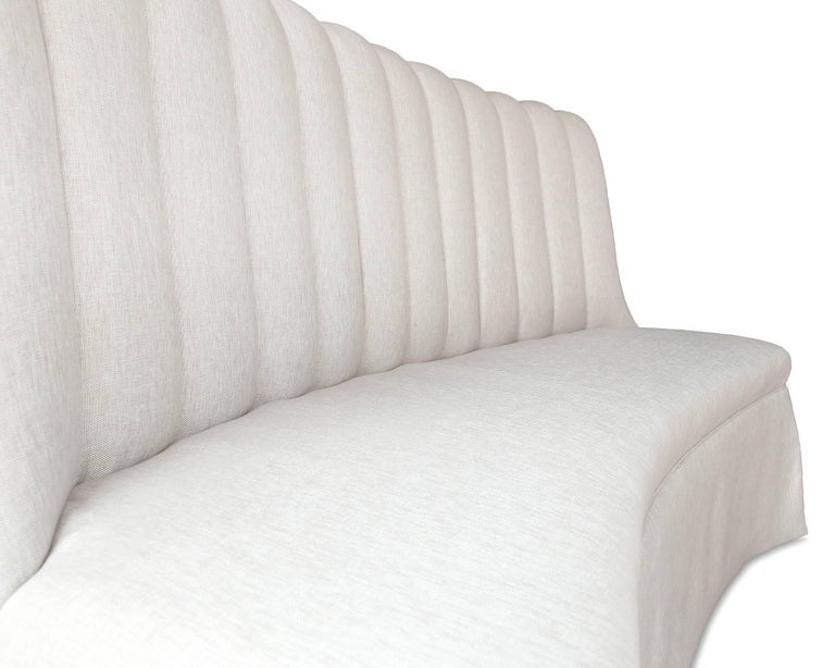 Custom Channel Back Banquette Designed for a Oval Table at 1stDibs