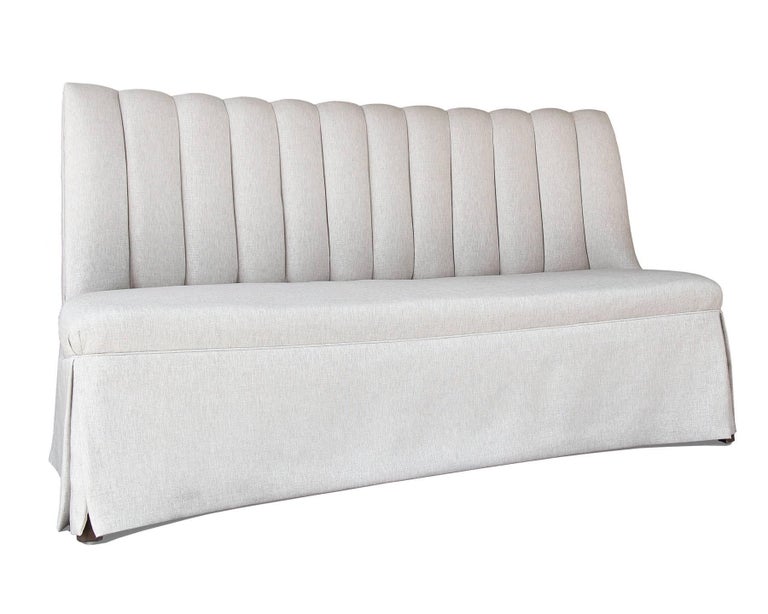 Custom Channel Back Banquette Designed for a Oval Table at 1stDibs