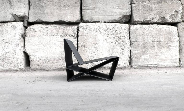 Circuit - Powder-Coated Steel Minimal Geometric Sculptural Lounge Chair ...