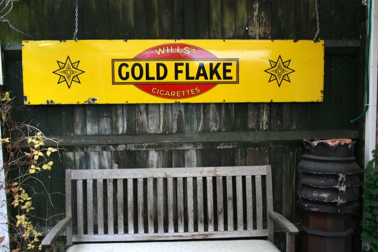 Wills Gold Flake Advertising Enamel Sign For Sale at 1stDibs | wills ...