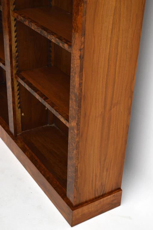 Bespoke Antique Burr Walnut Open Bookcase at 1stDibs