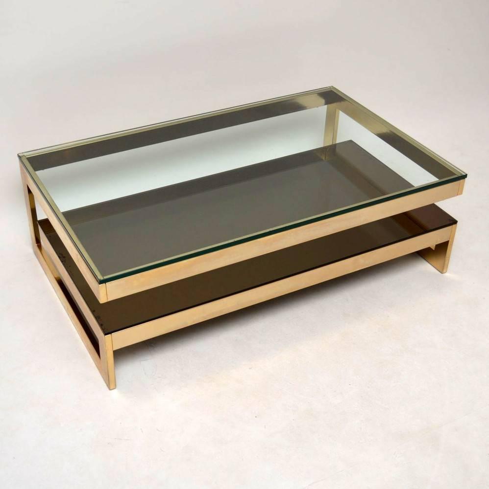 Retro Gold-Plated Coffee Table by Belgochrom Vintage, 1970s at 1stDibs