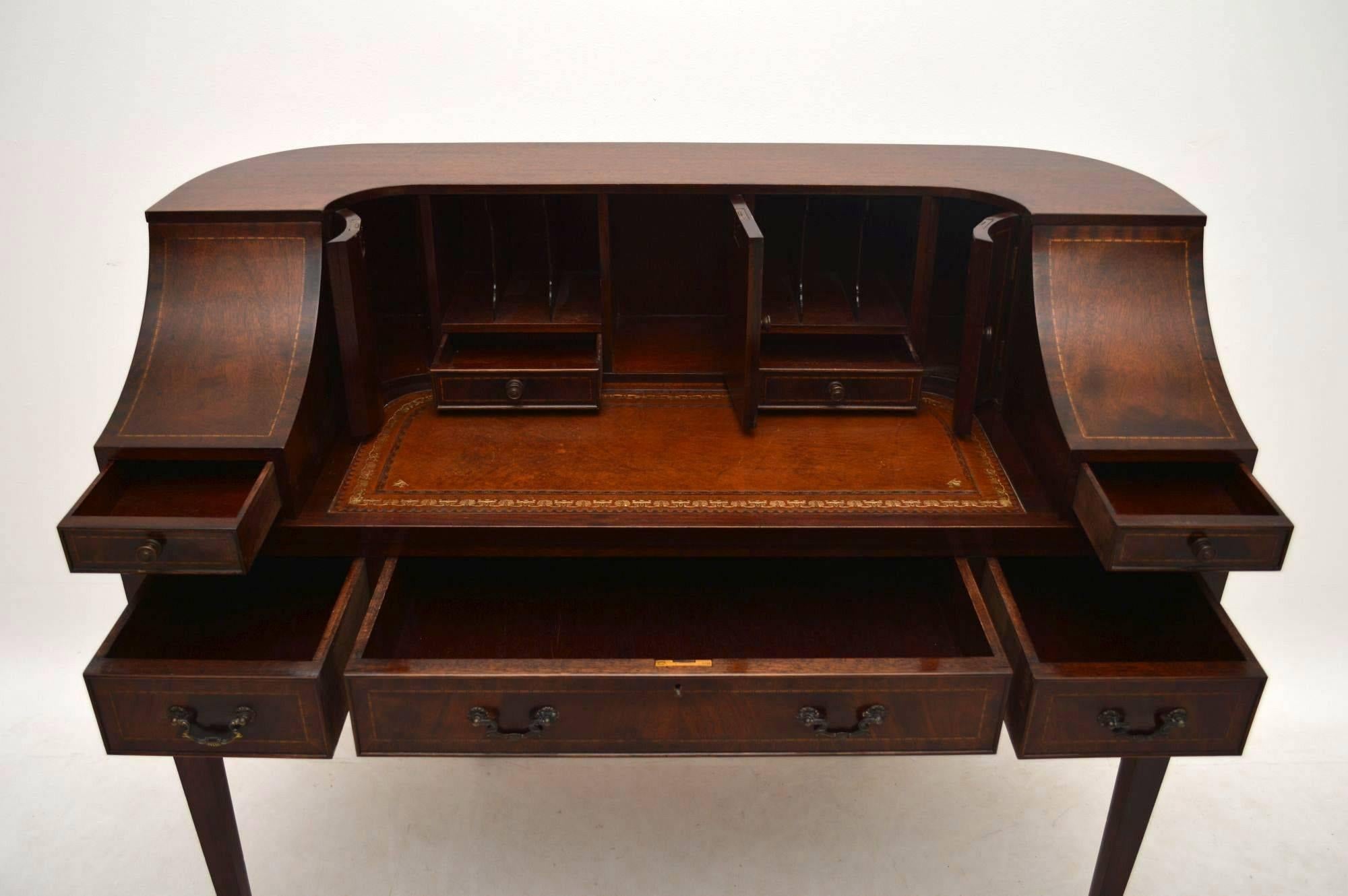 Antique Sheraton Style Mahogany Carlton House Desk at 1stDibs ...