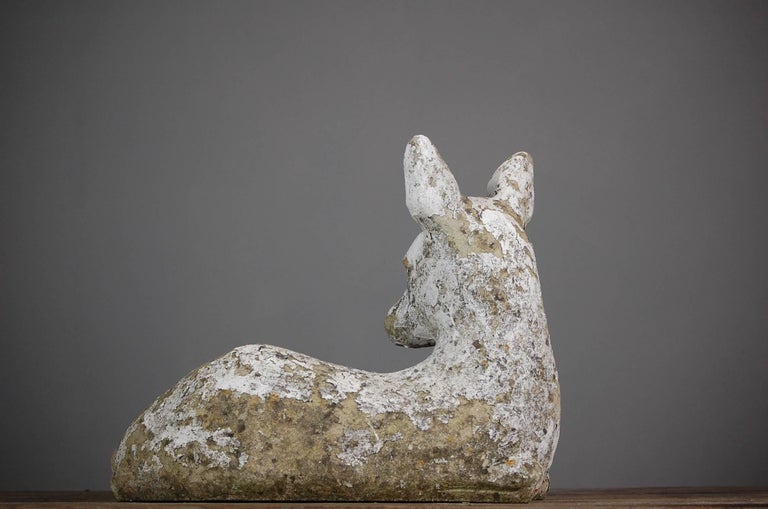 Weathered 20th Century Concrete Deer Statue at 1stDibs | vintage ...