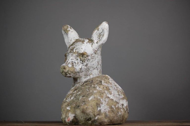 Weathered 20th Century Concrete Deer Statue at 1stDibs | vintage ...