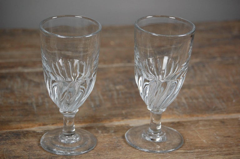 Original Late 19th Century Swirl Absinthe Glasses at 1stDibs