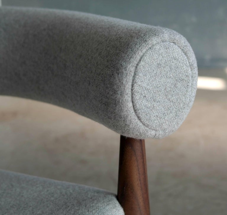Pair of Nanna Ditzel Ring Chairs in Walnut and Wool for GETAMA, Denmark ...