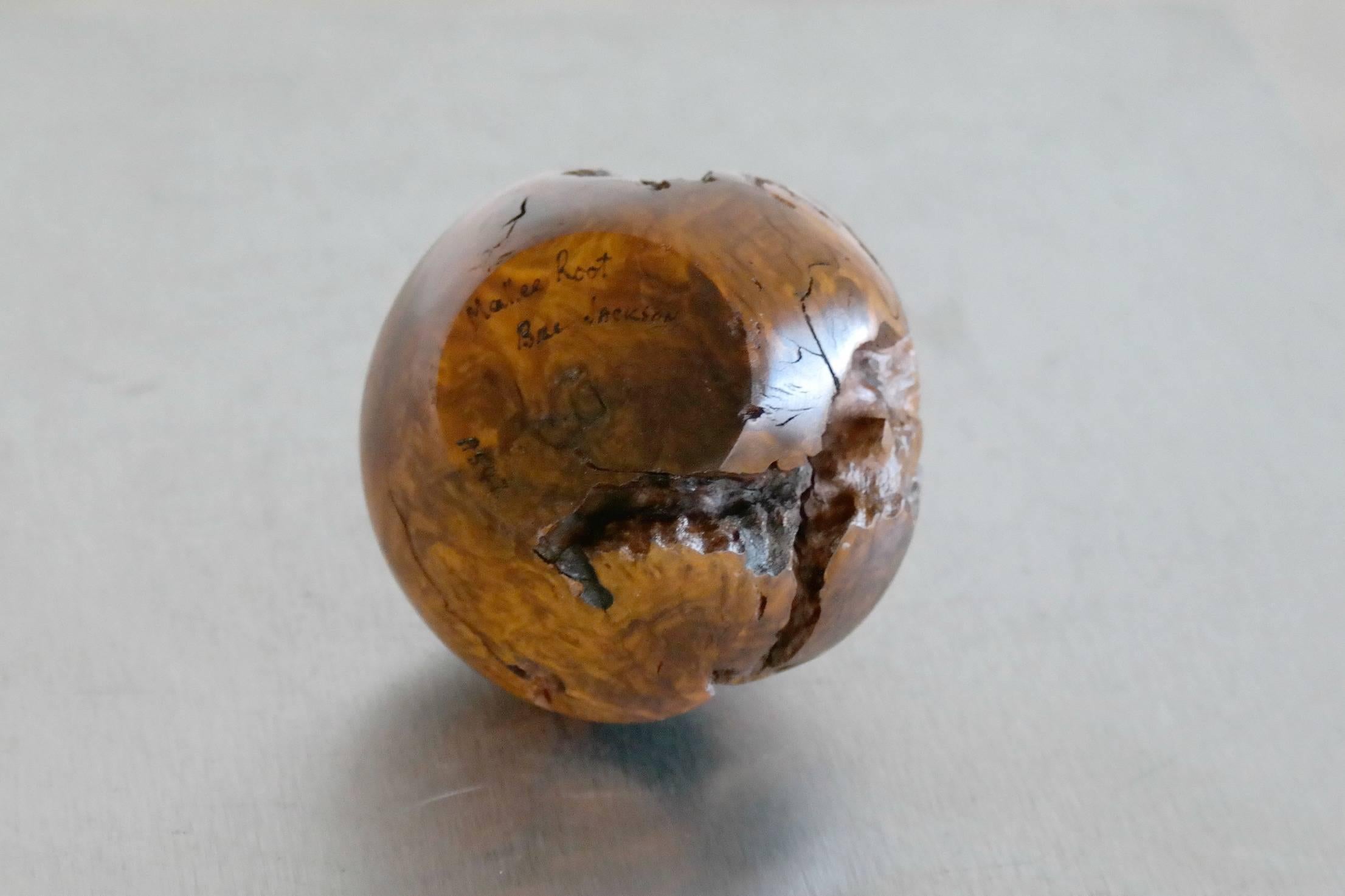 Bill Jackson Signed Hand-Turned Vessel in Mallee Root For Sale at ...