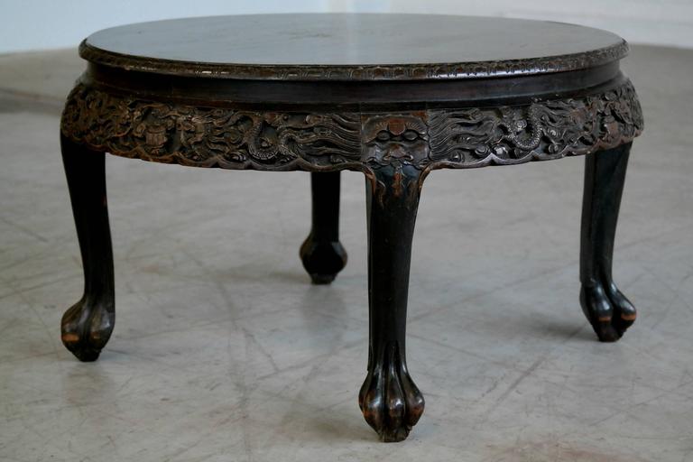 Mid-Century Hand-Carved Chinese Tea Table by George Zee Company at 1stDibs