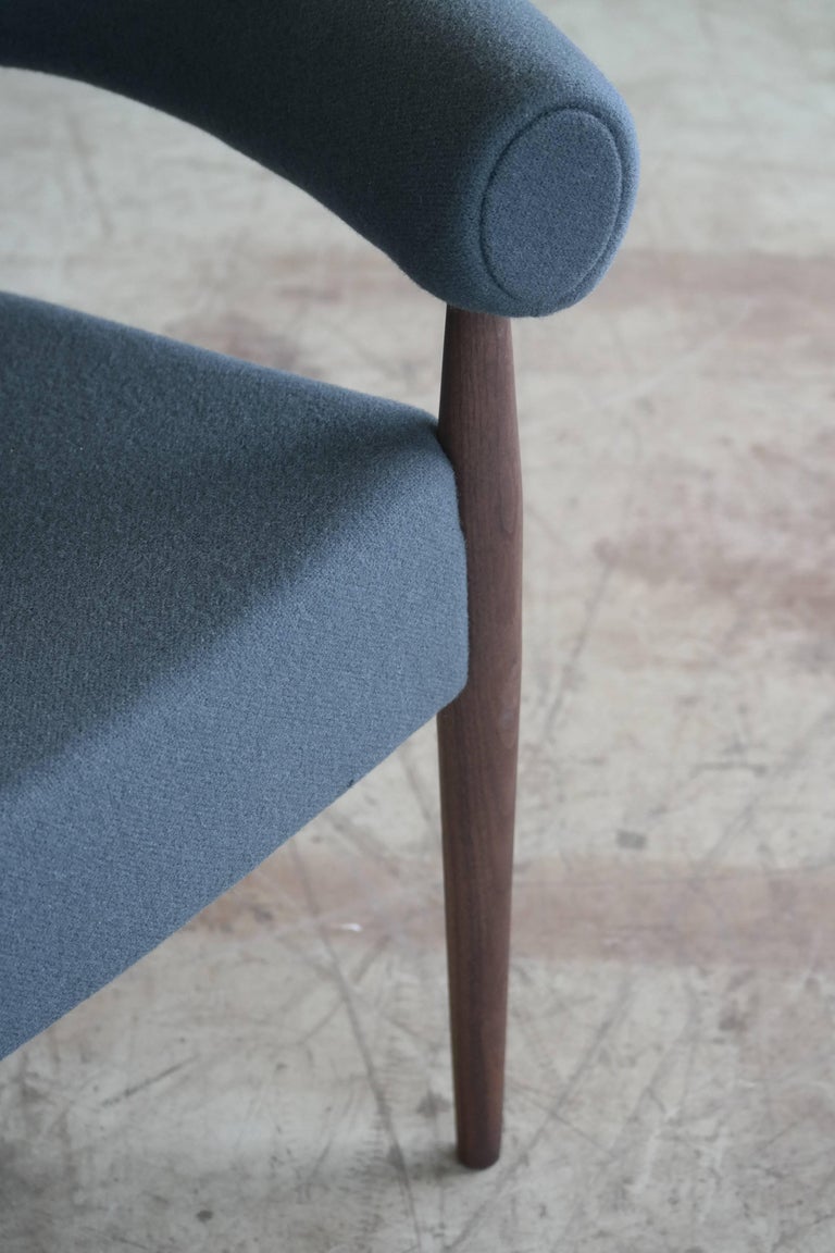 Pair of Nanna Ditzel Ring Chairs in Walnut and Wool for GETAMA at 1stDibs