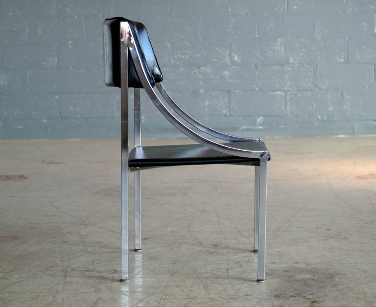 Wolfgang Hoffmann Side Chair in Chrome and Vinyl for Howell Company at ...