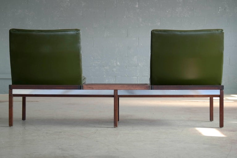 Arthur Umanoff Walnut Modular Sofa with Table for Madison Furniture ...