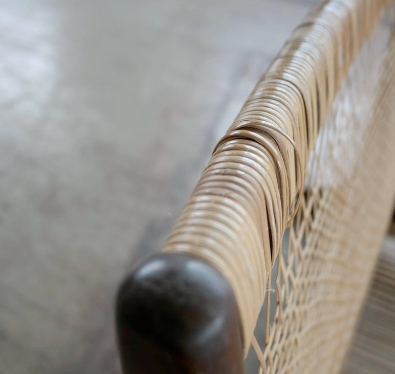 Hans Olsen Pair of Japanese Style Tatami Chairs in Teak and Cane for ...