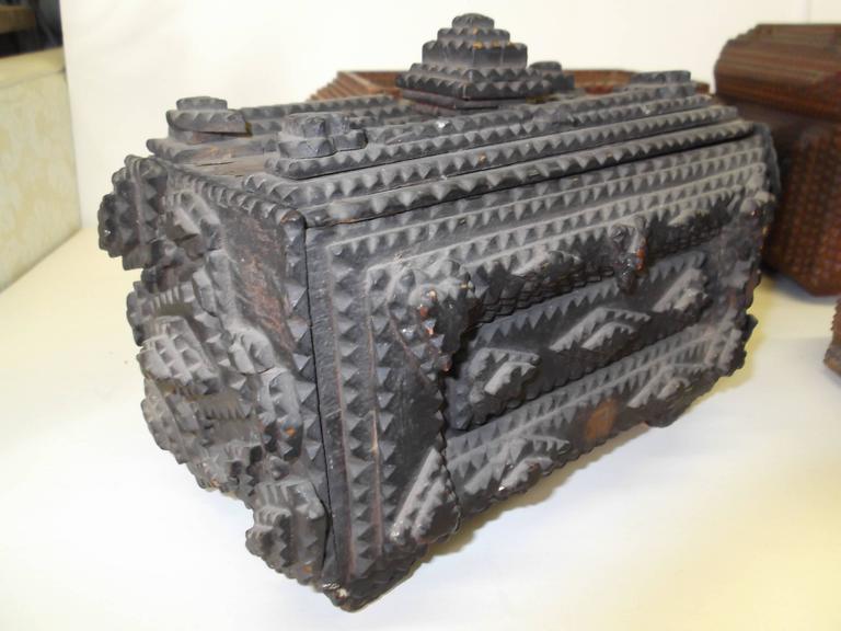 Collection of Antique Tramp Art Boxes at 1stDibs | tramps americana ...