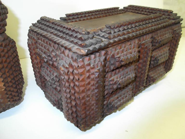 Collection of Antique Tramp Art Boxes at 1stDibs | tramps americana ...