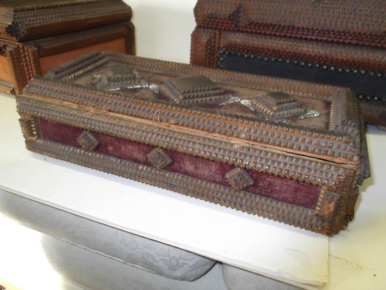 Collection of Antique Tramp Art Boxes at 1stDibs | tramps americana ...