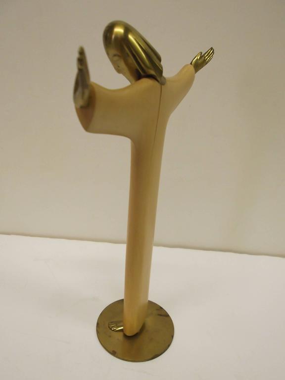 Hagenauer Bronze Wood Jesus Austrian Sculpture at 1stDibs