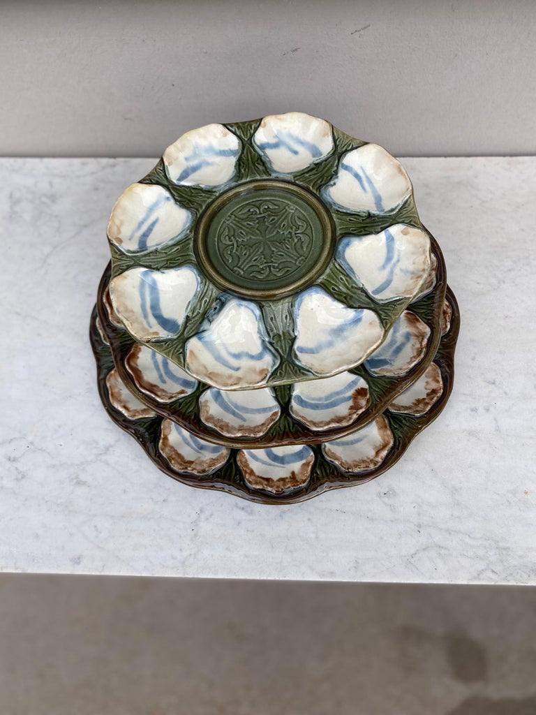 19th Century Rare French Majolica Oyster Server Longchamp For Sale at ...