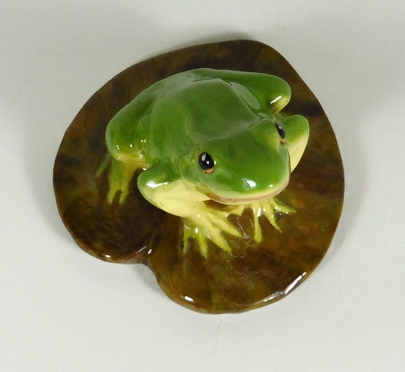 Majolica Frog on Lily Pad Jerome Massier, circa 1900 For Sale at ...