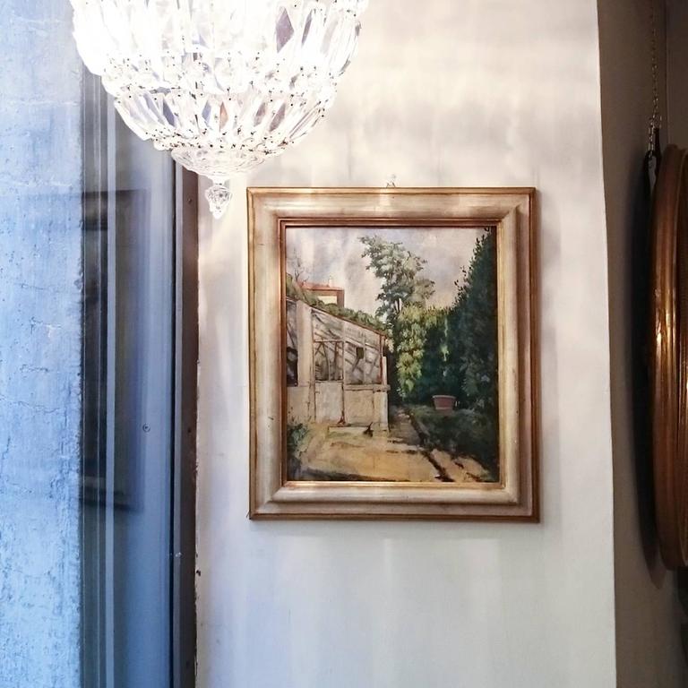 Italian Mid-20th Century Painting Depicting Garden View by Baccio Maria ...