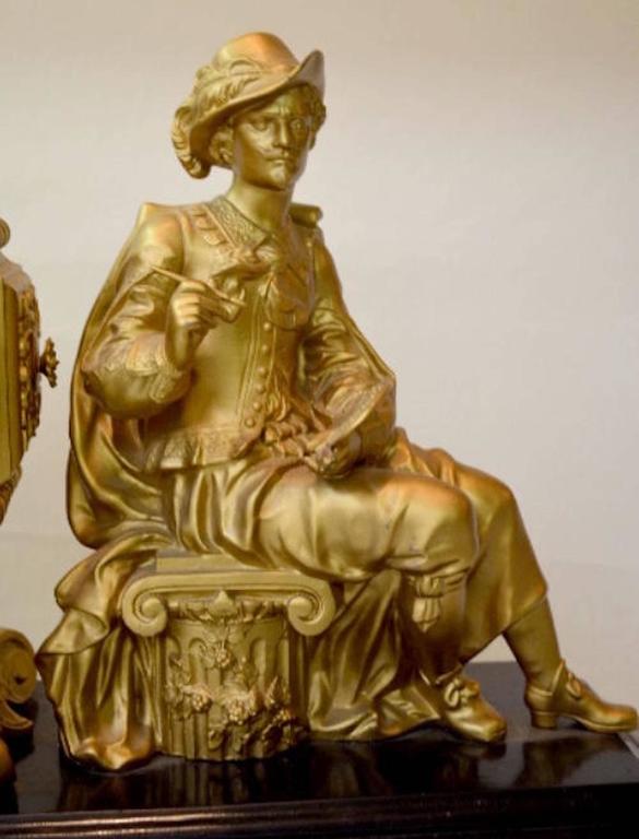 Antique Ansonia Statue Clock, "Rembrandt": T&S For Sale at 1stDibs ...