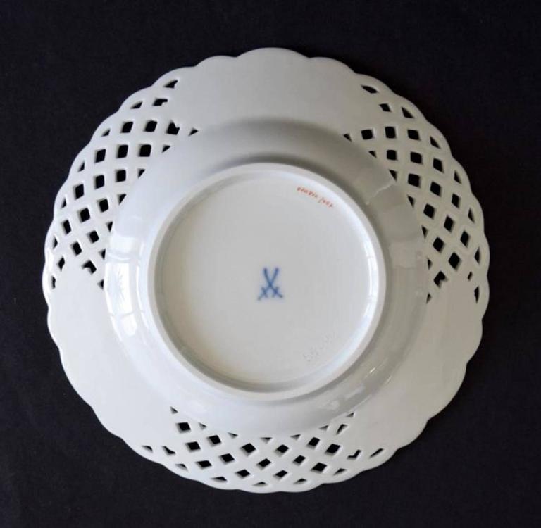 Meissen Reticulated Plate at 1stDibs
