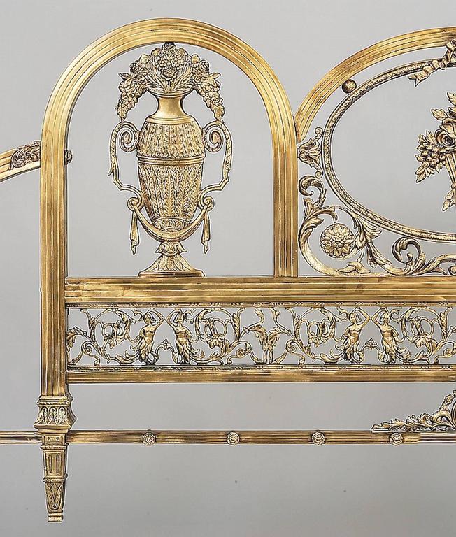 Victorian Style Brass and Glass Headboard at 1stDibs | victorian style ...