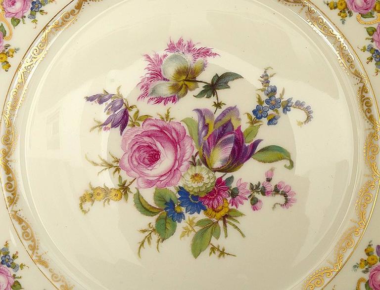 Rosenthal Porcelain Sixty-Four Piece Part Dinner Service Vienna Pattern ...