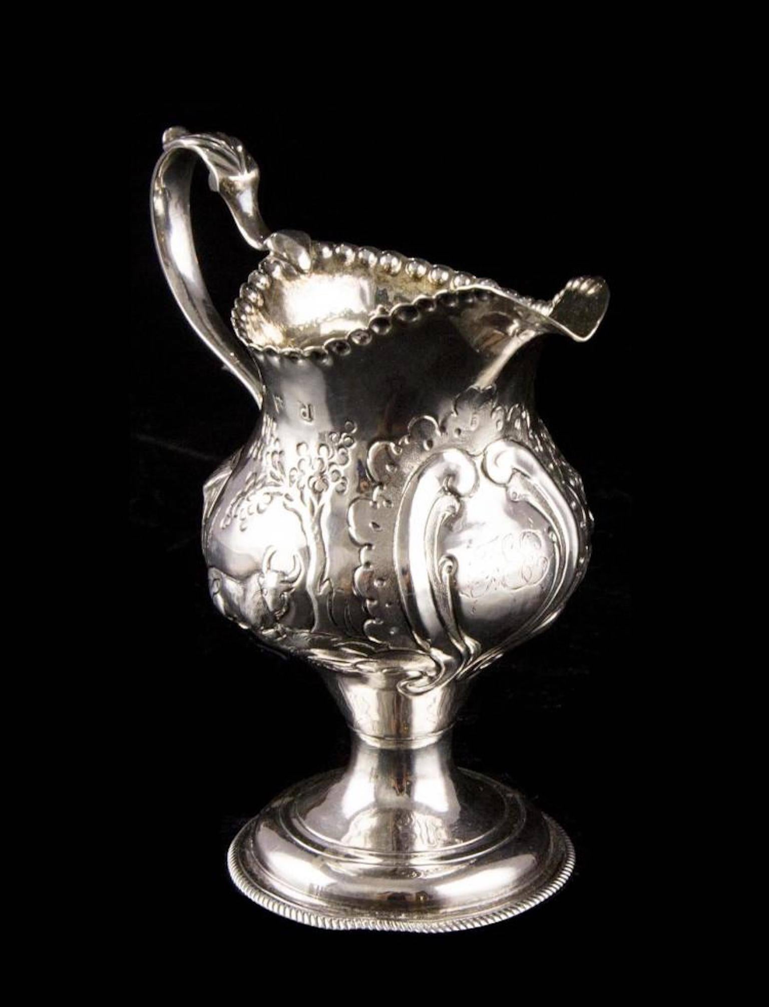 Hester Bateman George III Sterling Cream Jug, , 2.51 Troy Oz, London ...