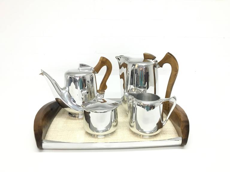 Mid-Century Modern Picquot Ware Six Cup Tea or Coffee Set For Sale at ...