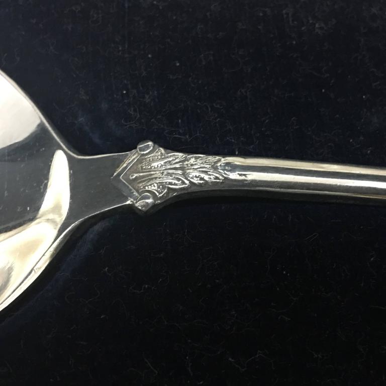 Pair of Victorian Silver Plate Spoons in a Box England, circa 1870 at ...