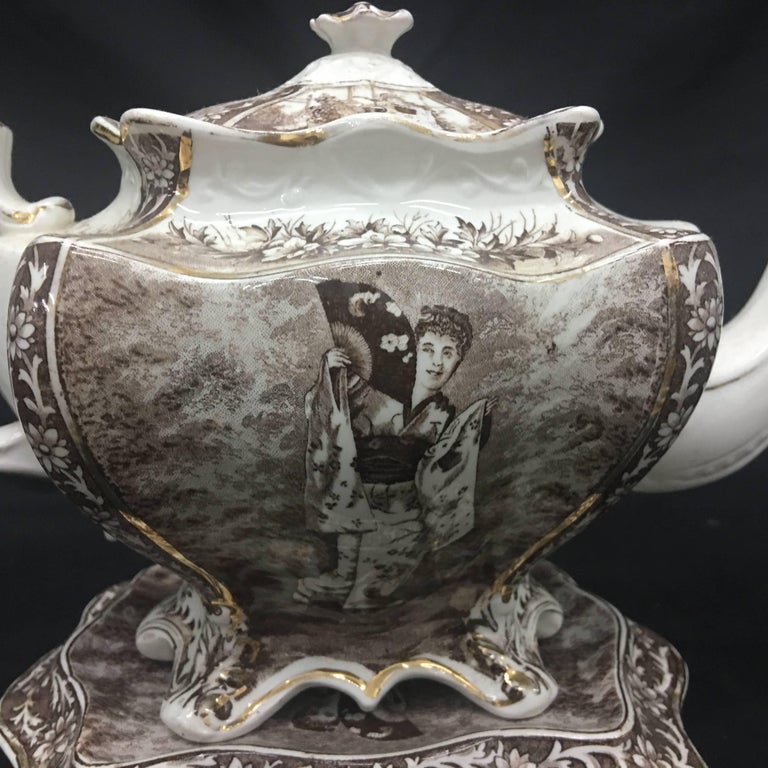 Victorian Ceramic Tea Pot, circa 1870 For Sale at 1stdibs