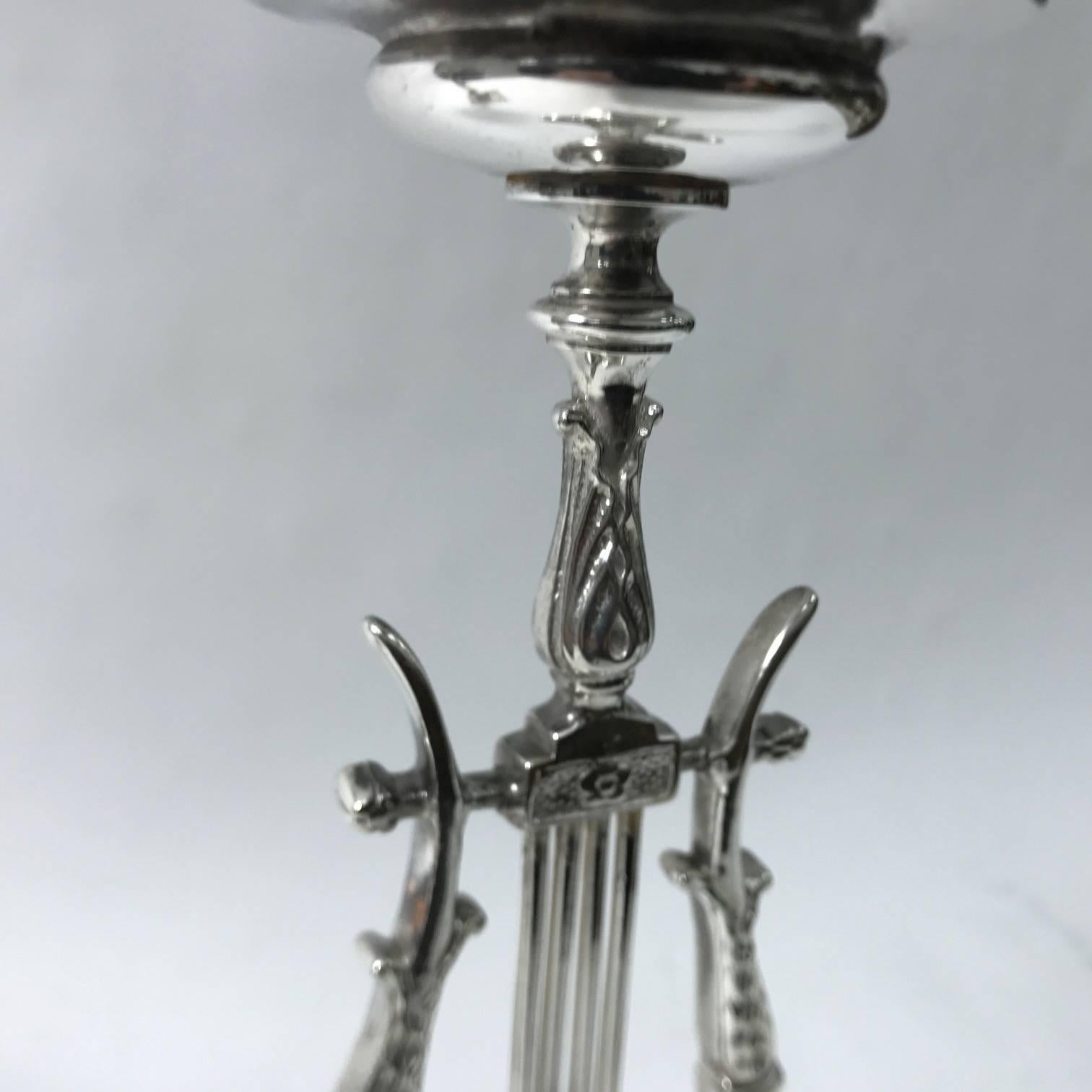 Pair of Victorian English Lyre Candlesticks in Cast circa 1870 at 1stDibs