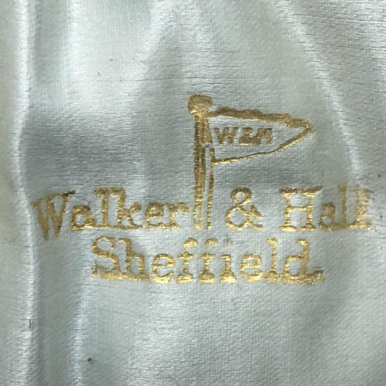 Walker and Hall Three English Victorian Silver Plate Spoons in a Box ...