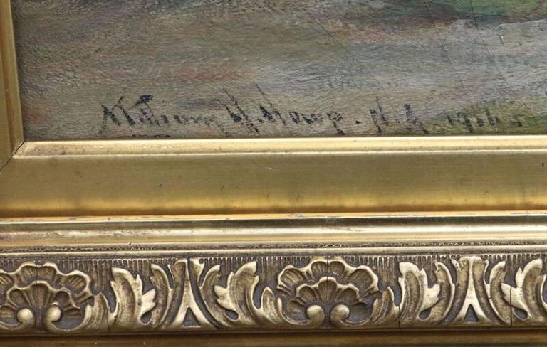 Oversized Oil on Canvas of Seascape by William Henry Howe, 1906 at 1stDibs