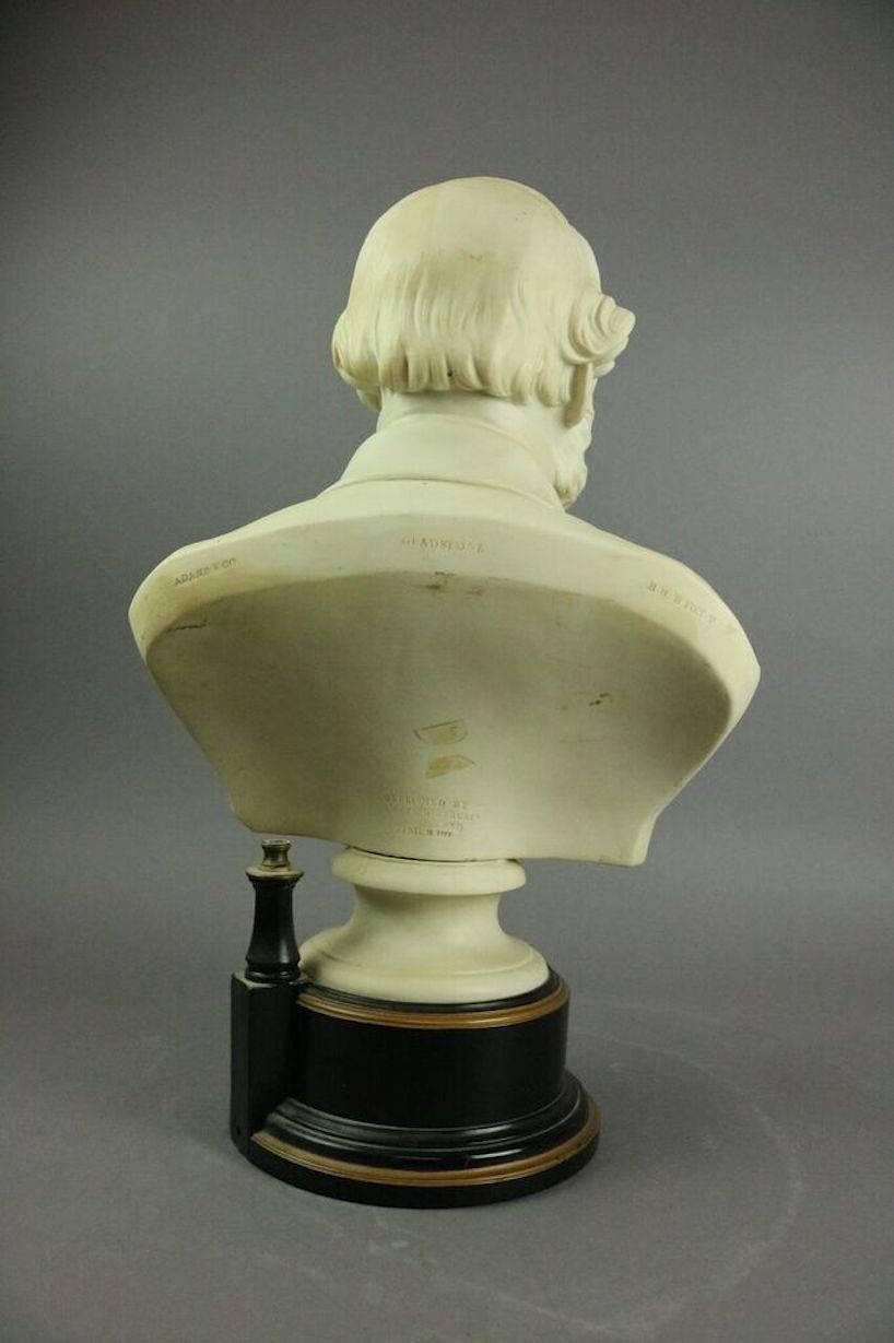 Antique Adams and Co. Parian Bust of Wm. Gladstone after E.W. Wyon ...