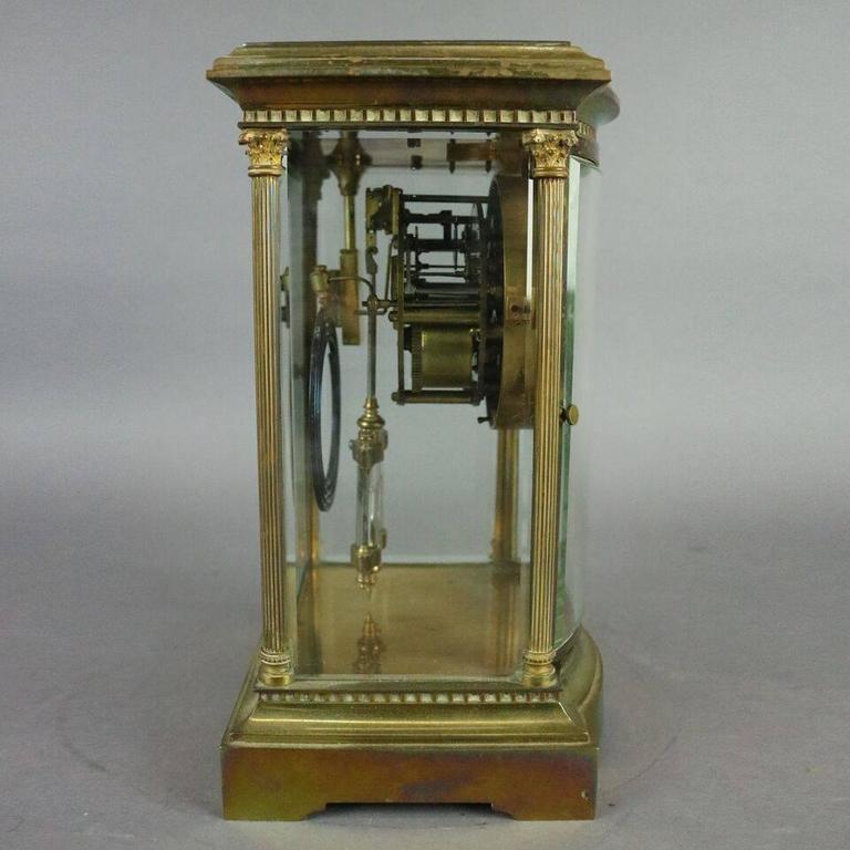 Antique French Samuel Marti Et Cie Crystal Regulator Mantel Clock, dtd ...