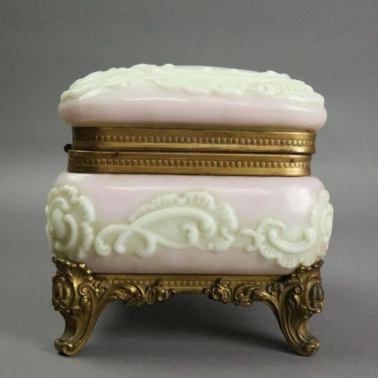 Antique Oversized Baroque C.F. Monroe Wavecrest Glass and Bronze ...