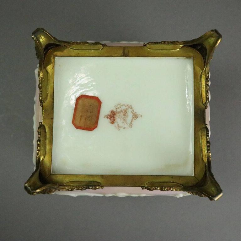 Antique Oversized Baroque C.F. Monroe Wavecrest Glass and Bronze ...